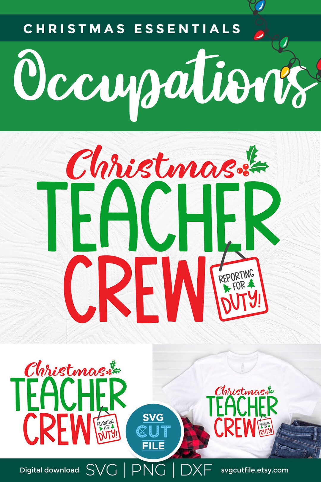 Christmas Teacher Svg, Teacher Christmas Crew Svg, Holiday Teacher Svg ...
