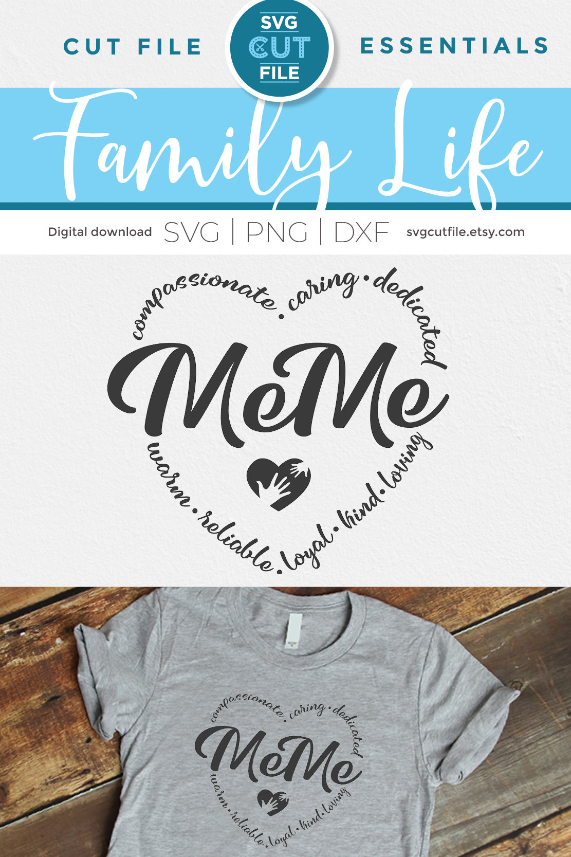 MeMe svg Grandma MeMe svg Me Me heart svg cute gift | Etsy