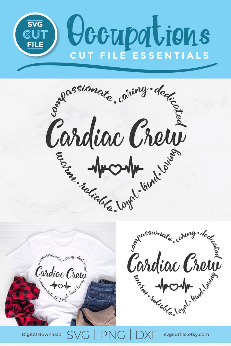 Cardiac Crew Svg Cardiologist Svg Heart Doctor Svg - Etsy