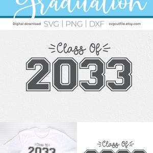 Class of 2033 Svg, Senior 2033 Svg, Graduating Class, Prek Svg ...