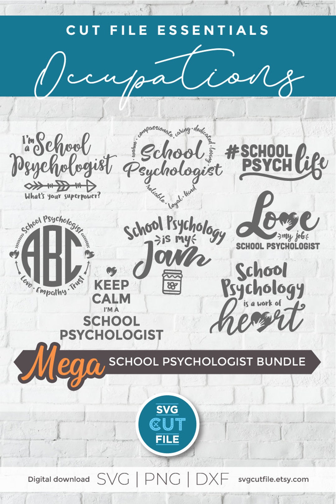 School Psychologist Svg, School Psychology Bundle Svg, Psych Collection ...