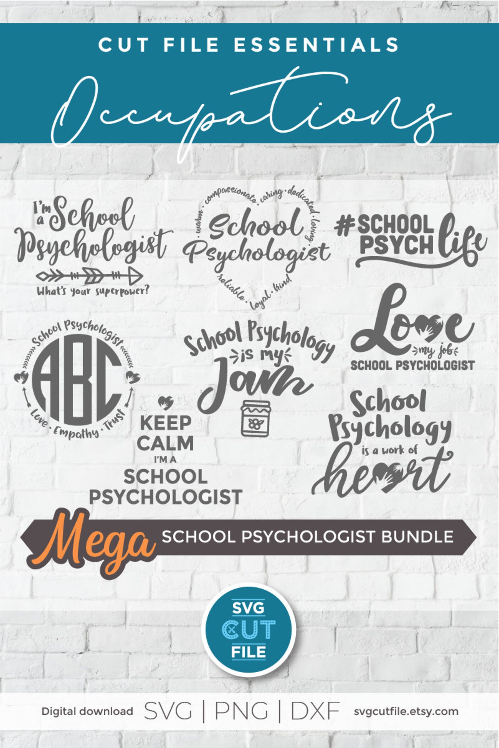 School Psychologist Svg School Psychology Bundle Svg Psych - Etsy