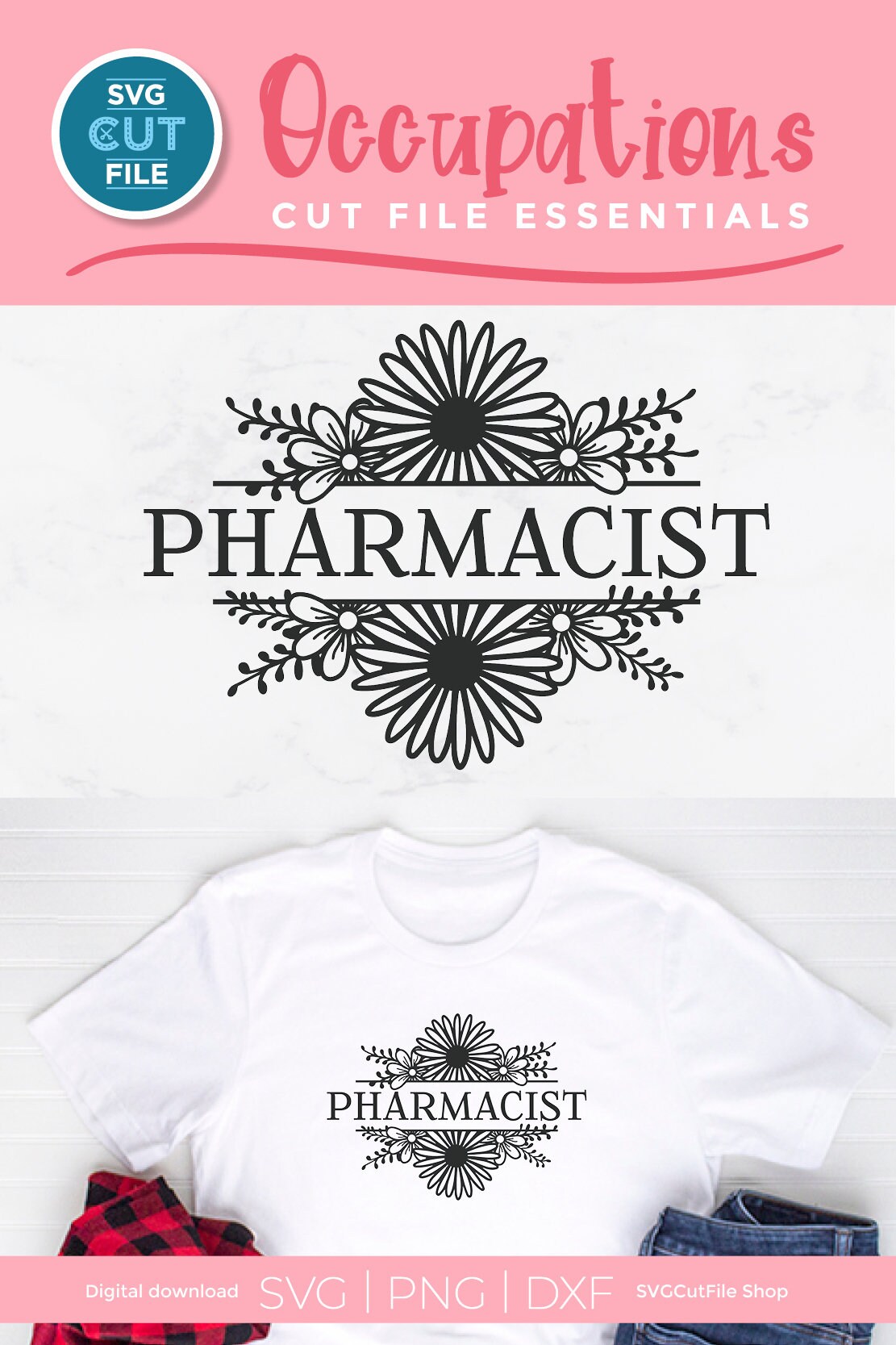 Pharmacist Svg Pharmacy Svg Flowers Svg Floral Pharmacist - Etsy