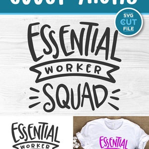 Essential Worker Svg, Essential Worker Squad Svg, Frontline Worker Svg ...