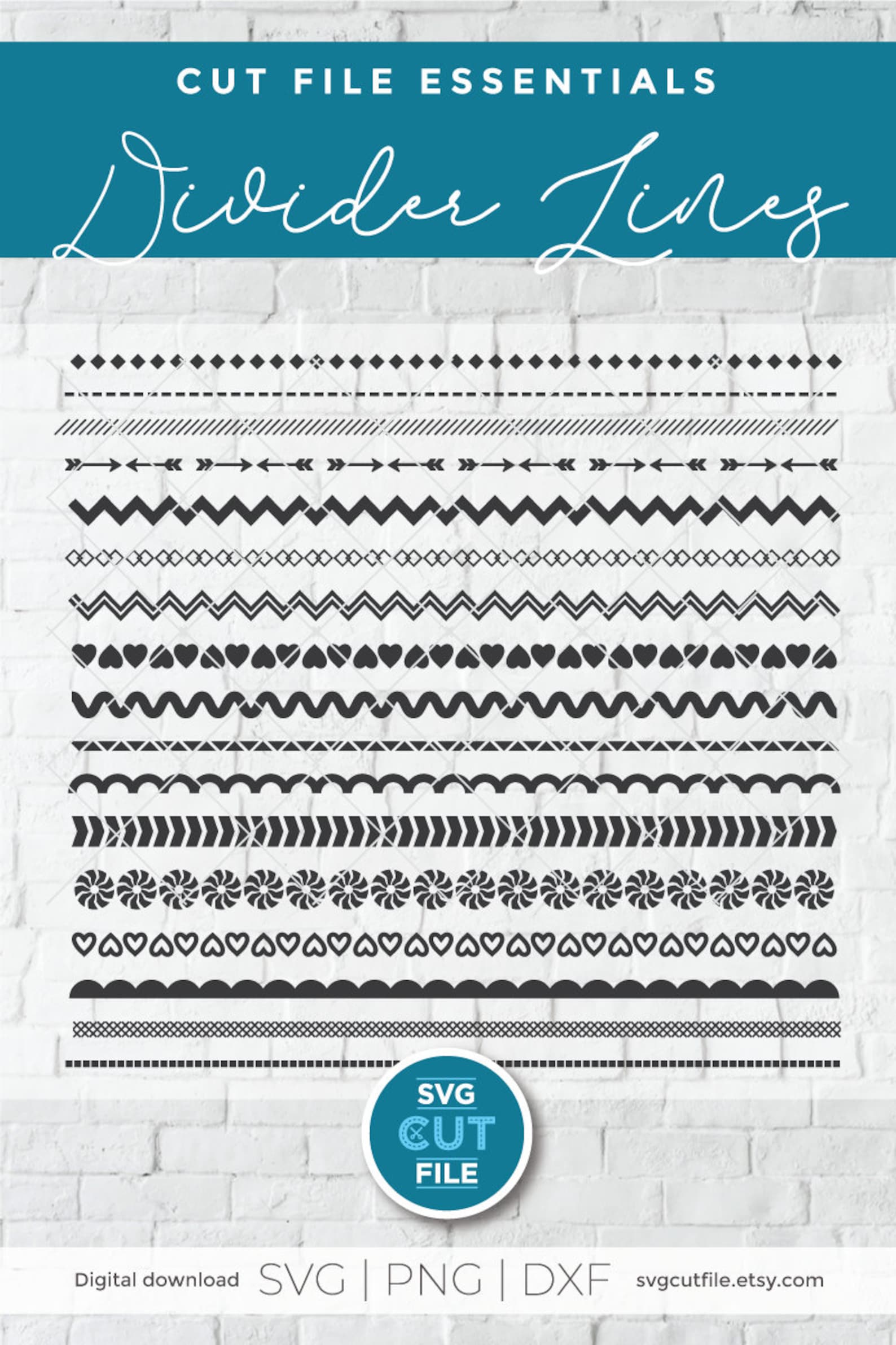 Borders Svg Border Flourish Svg Frame Swirl Zigzag Line | Etsy