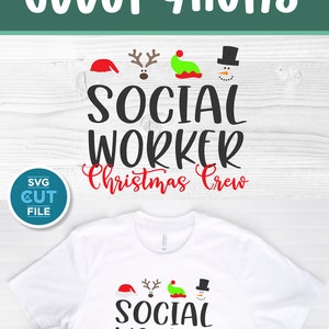 Christmas Social Worker Svg, Social Worker Christmas Crew Svg, Social ...