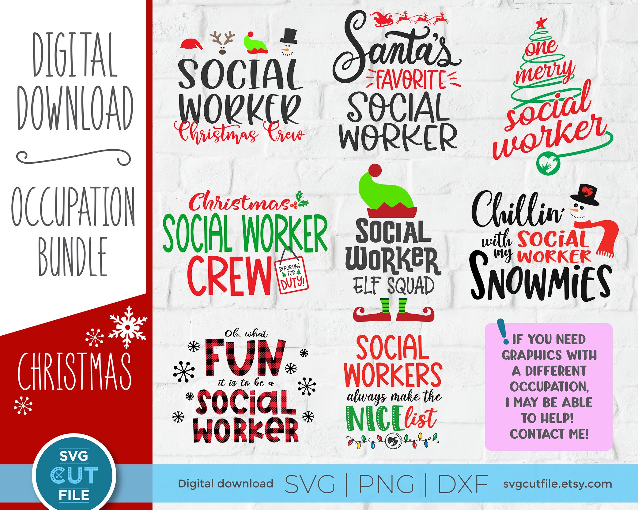 Christmas Social Worker Svg Bundle, Chillin Snowmies Svg, Dxf Svg, Xmas Holiday, Social Worker ...