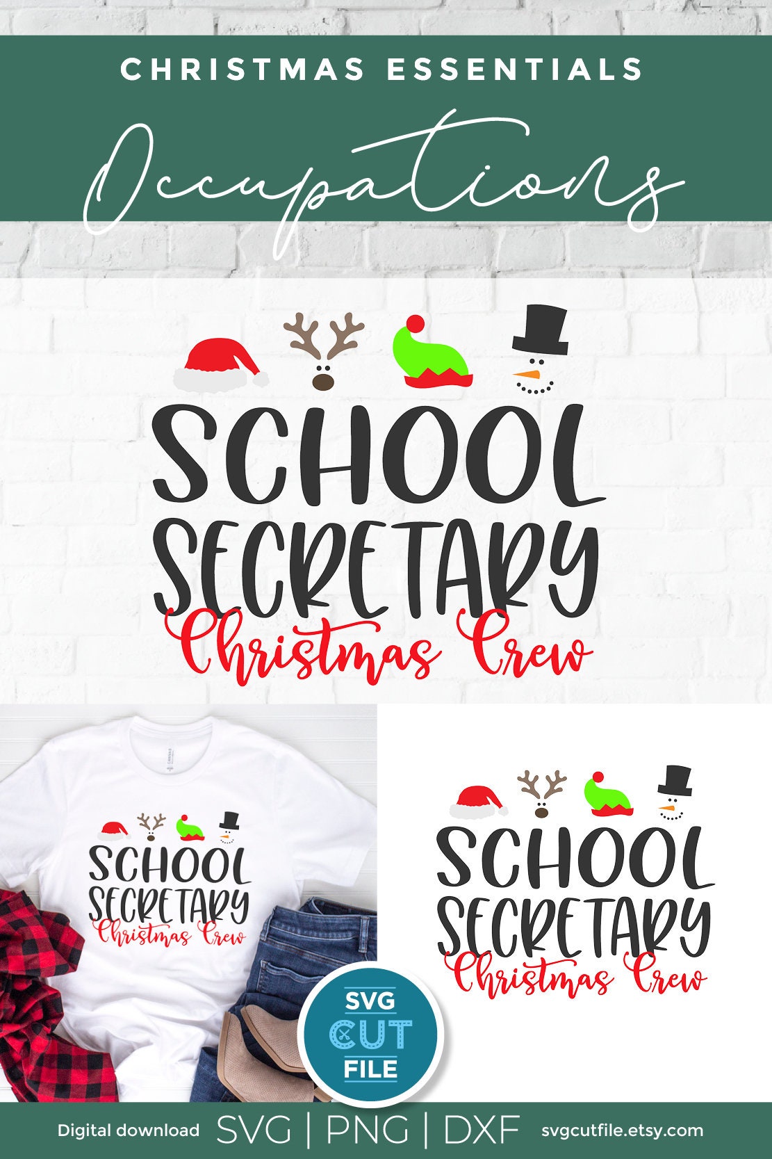 Christmas School Secretary Svg School Secretary Christmas - Etsy