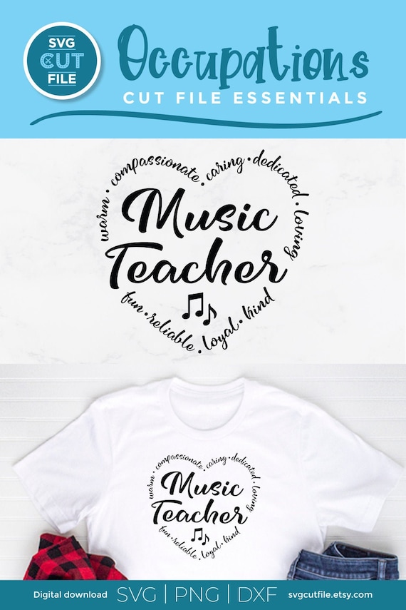 Music Teacher Svg Musical Notes Svg Back to School Svg | Etsy
