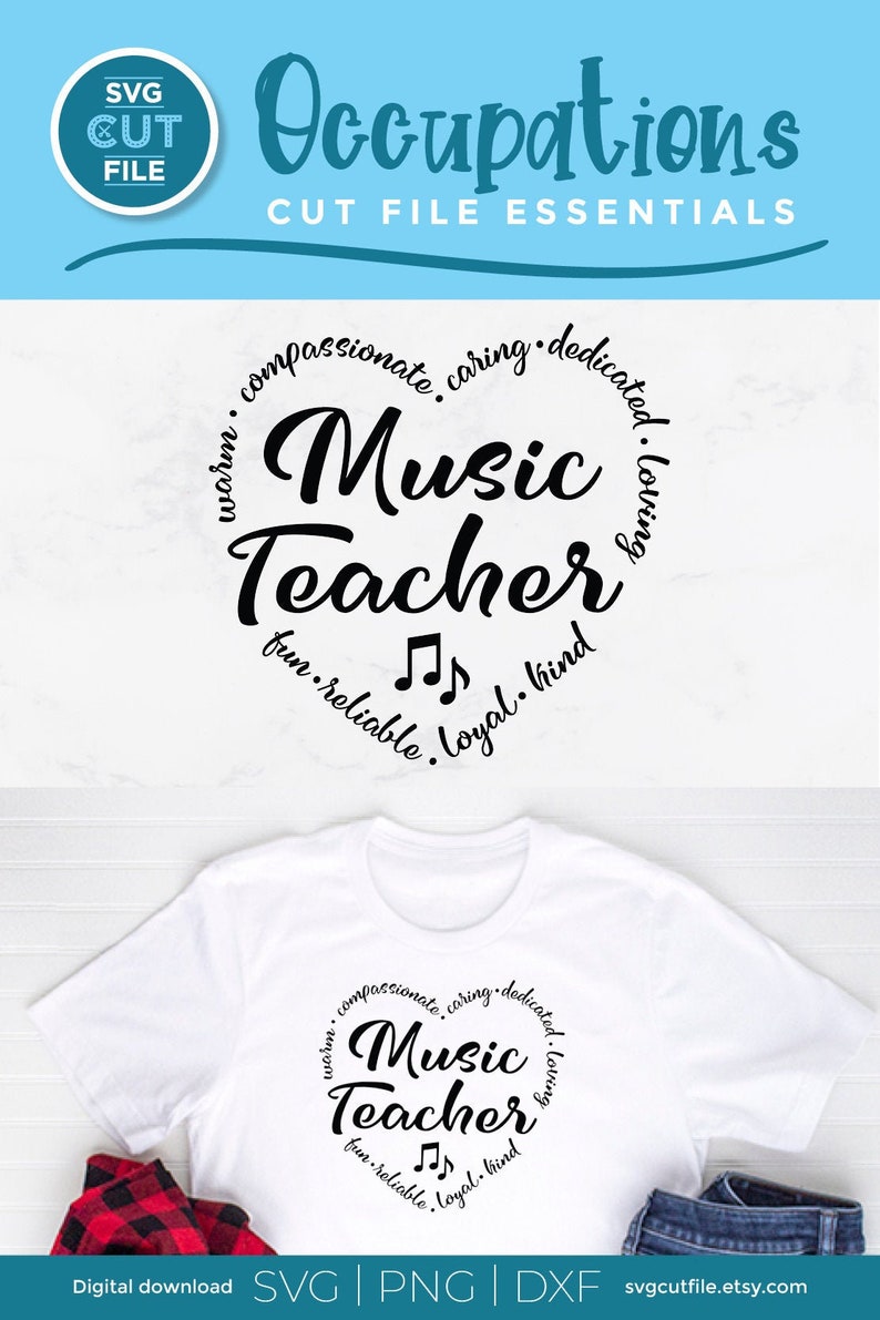 Music Teacher Svg Musical Notes Svg Back to School Svg | Etsy