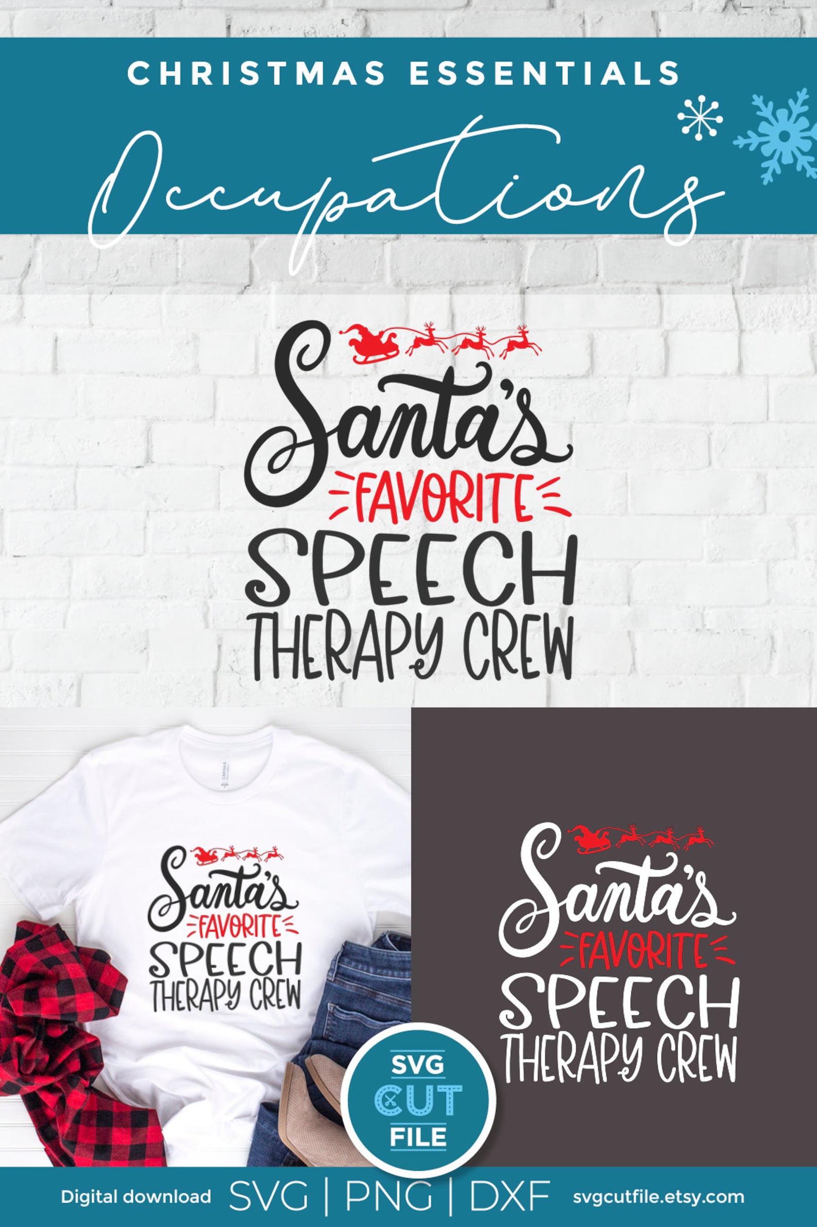 Christmas Speech Therapy Svg Santas Favorite Speech Therapy - Etsy