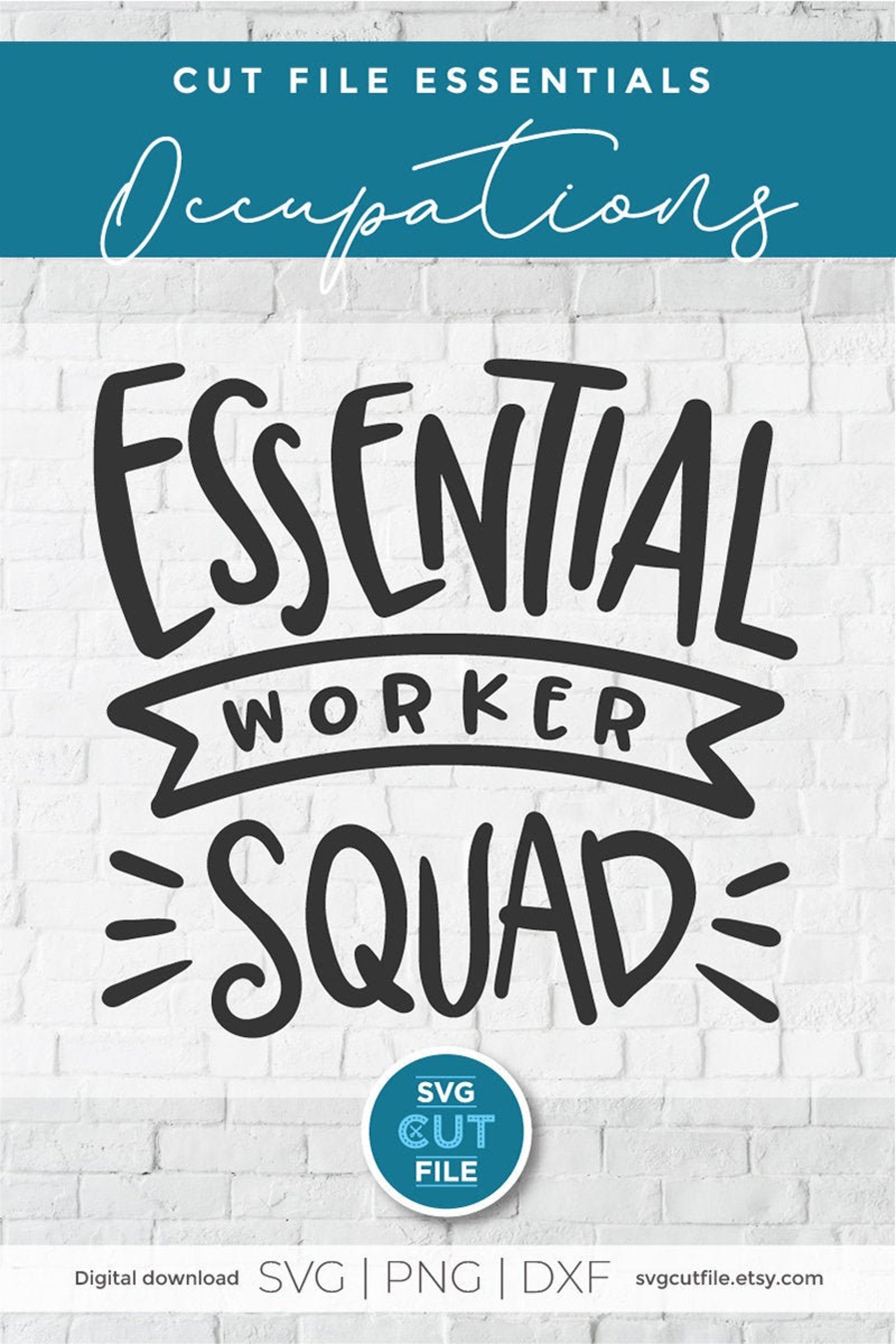 Essential Worker Svg Essential Worker Squad Svg Frontline - Etsy