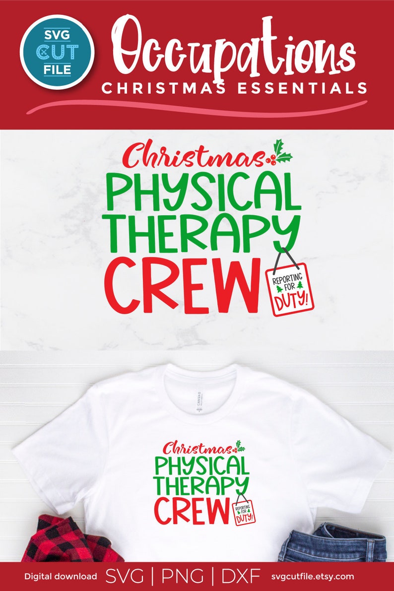Christmas Physical Therapy Svg Physical Therapy Christmas - Etsy