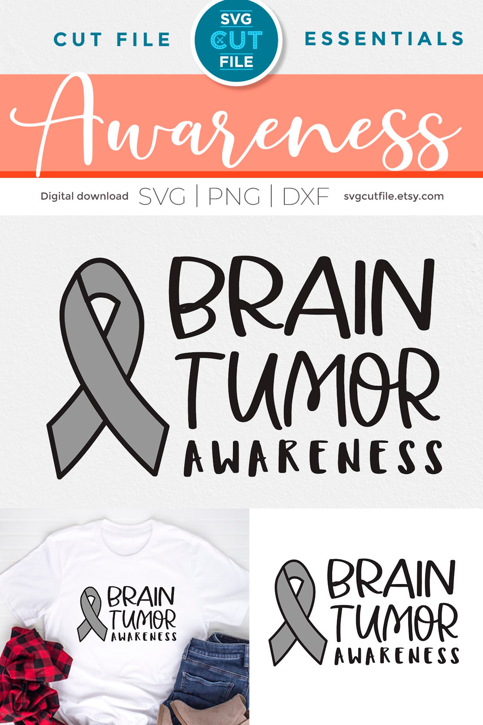 Brain Tumor Svg Brain Tumor Awareness Svg Svg Dxf Png | Etsy