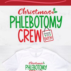 Christmas Phlebotomist Svg, Phlebotomist Christmas Crew Svg, Holiday ...