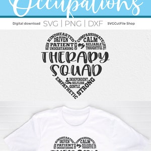 Therapy Squad Svg, Speech Occupational, Physical Pathology, Therapist ...