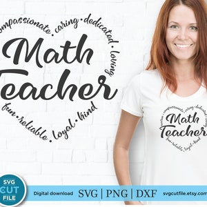 Math Teacher Svg, Math Svg, School Math Teacher Svg, Teacher Gift, Math ...
