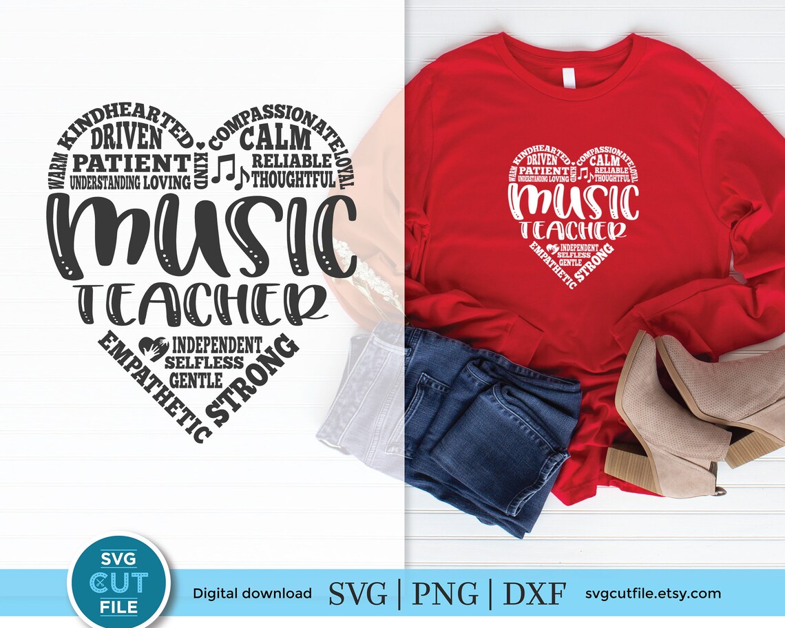 Music Teacher Svg Musical Notes Svg Back to School Svg | Etsy
