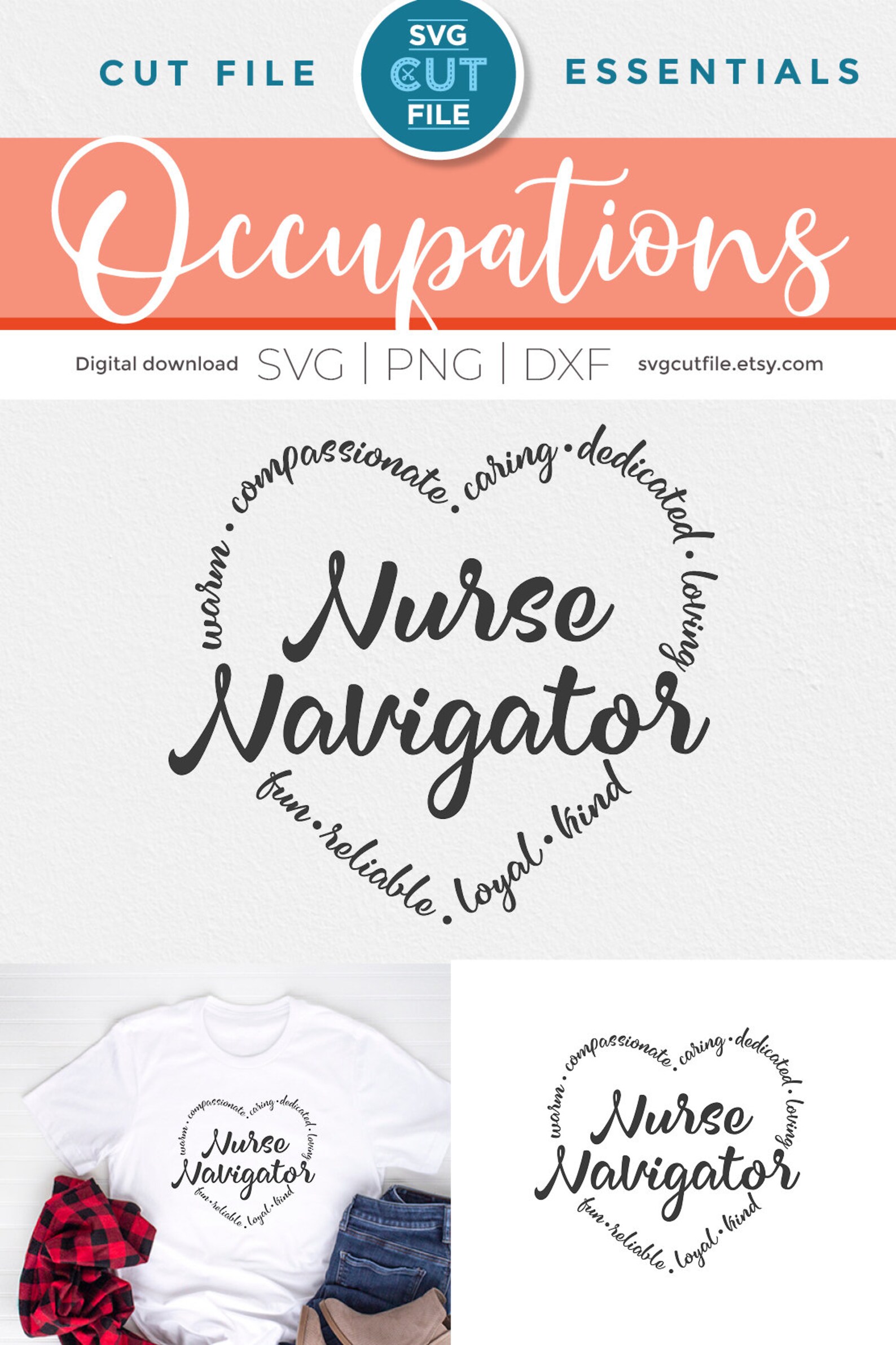 Nurse Navigator Svg Nurse Appreciation Svg Heart Svg | Etsy