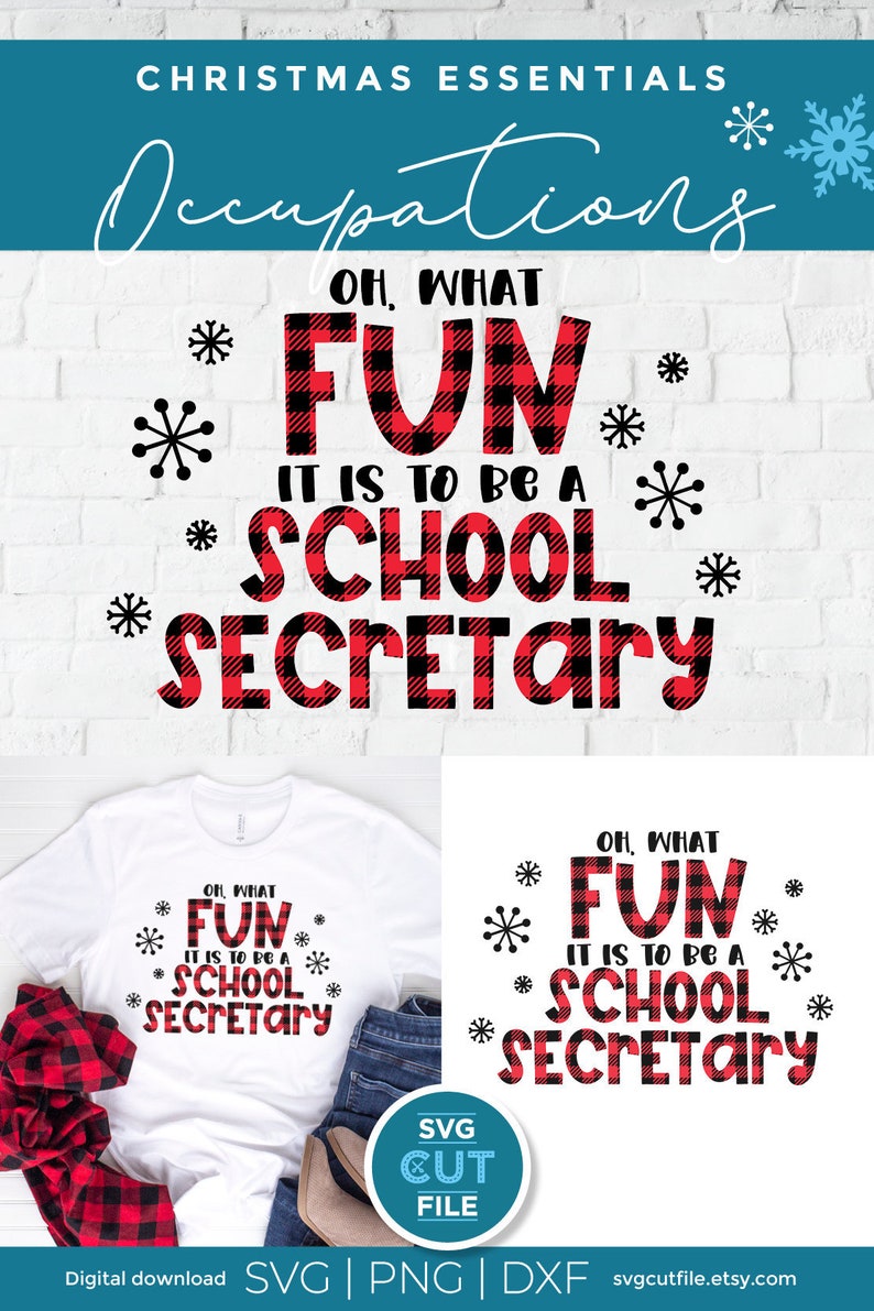 Christmas School Secretary Svg School Secretary Christmas - Etsy