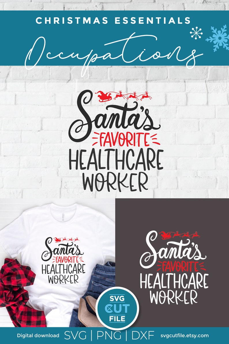 Christmas Healthcare Worker Svg, Christmas Health Care Worker Svg ...