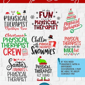 Christmas Physical Therapist Svg Bundle, Physical Therapy, Physical ...