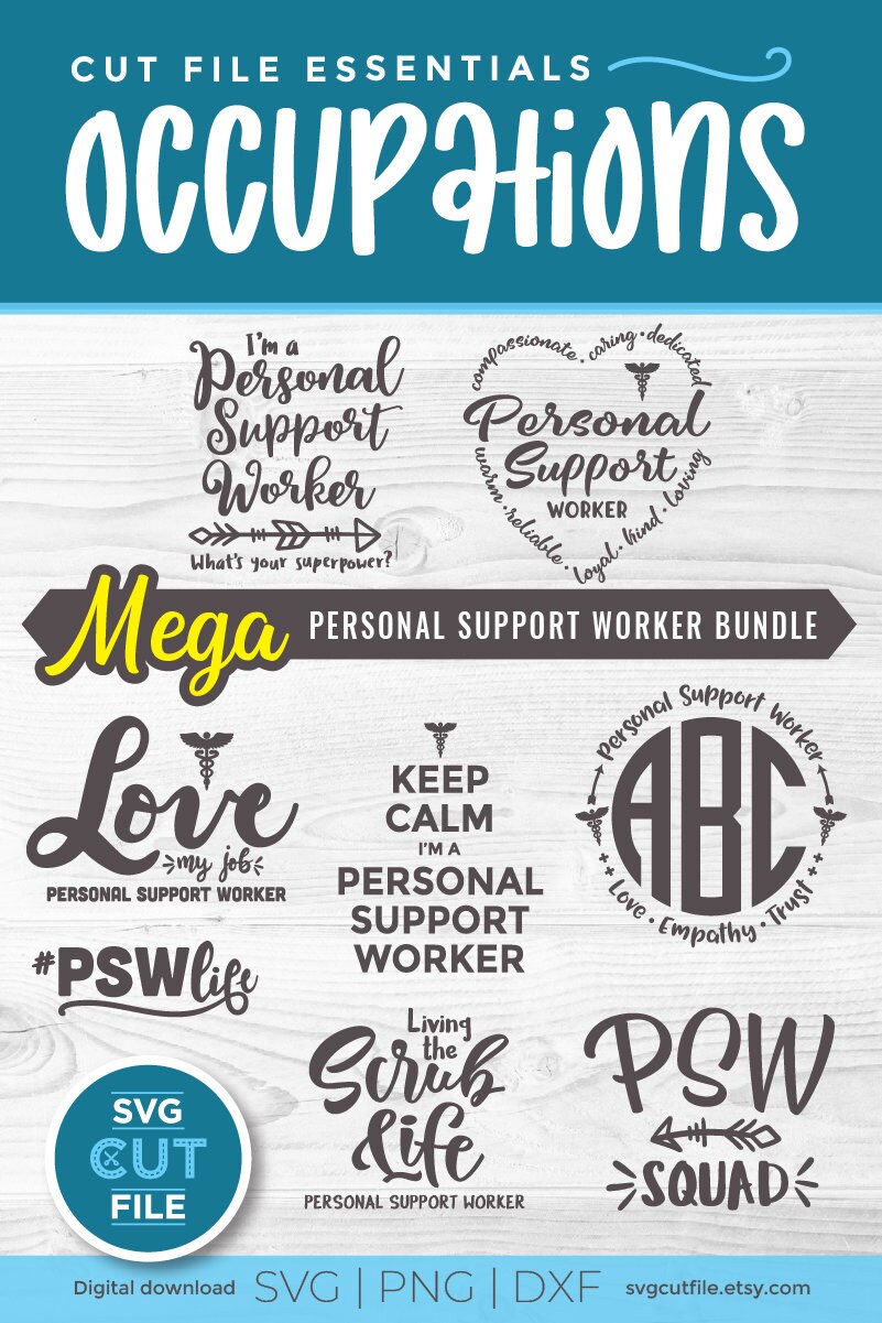Personal Support Worker Svg, Psw Svg, Caregiver Svg, Psw Bundle Svg ...
