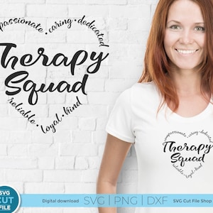 Therapy Squad Svg, Speech Occupational, Physical Pathology, Therapist ...