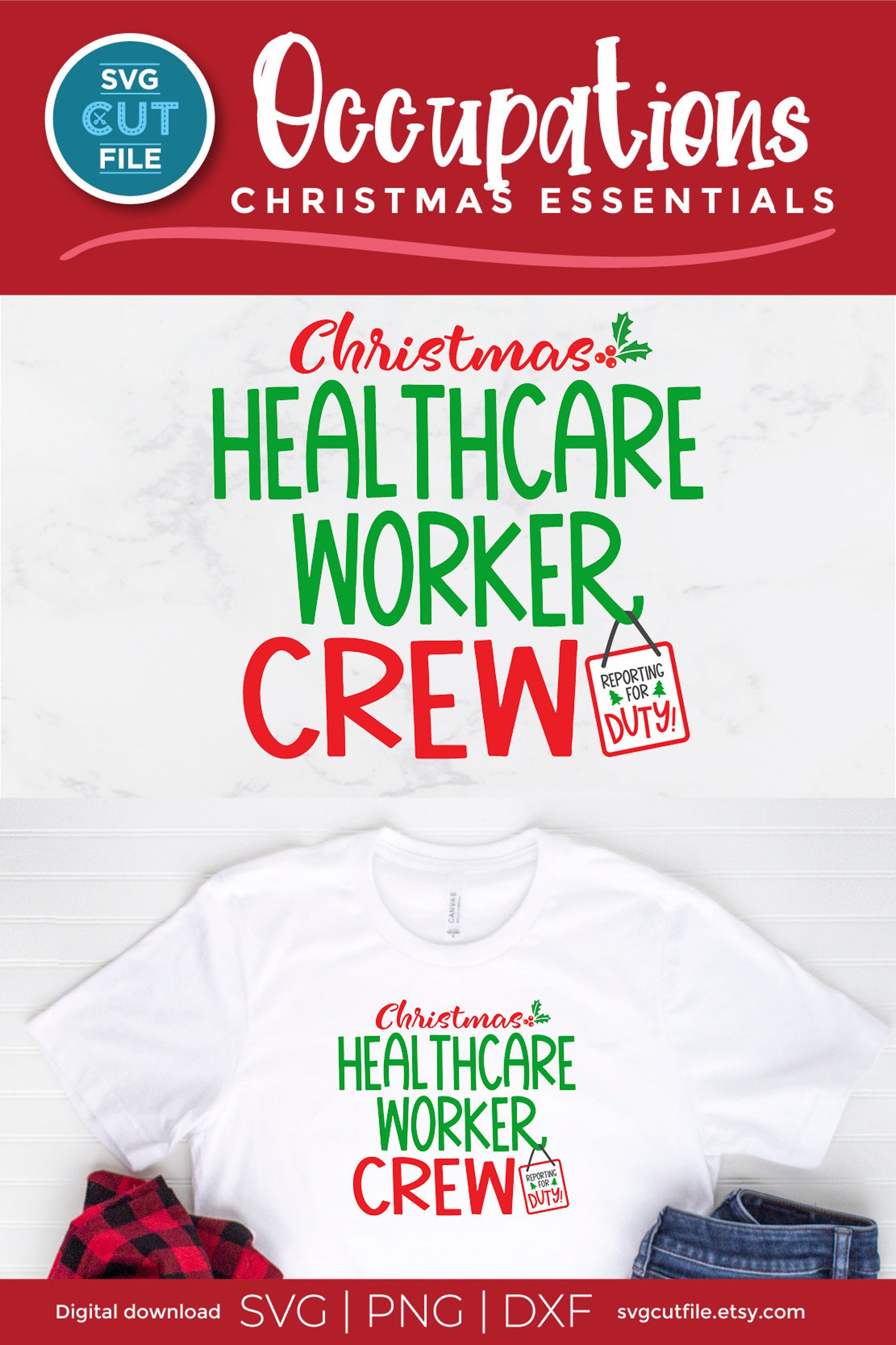 Christmas Healthcare Worker Svg, Christmas Health Care Worker ...