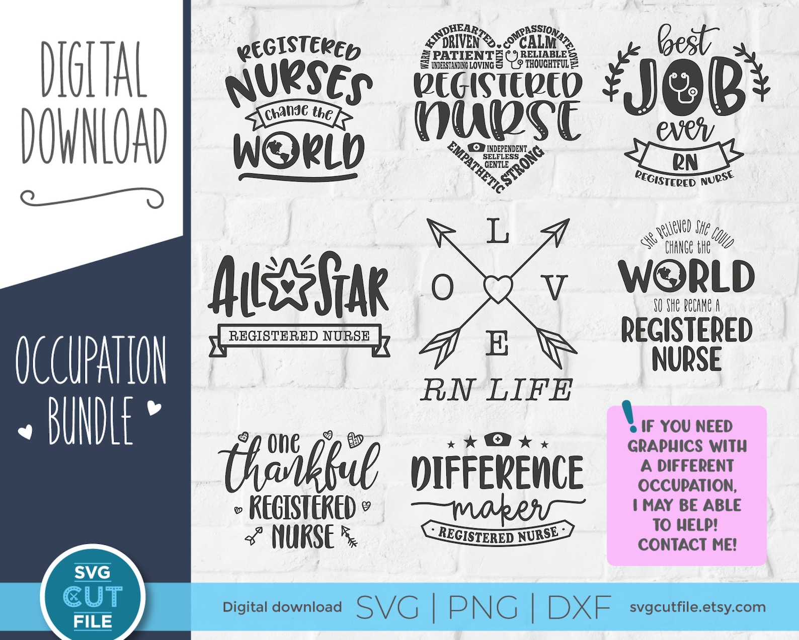 RN Svg Bundle, Registered Nurse Svg, Nurse Appreciation Svg, Nurse Svg ...