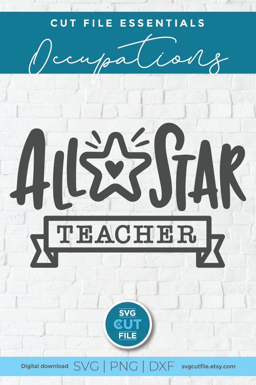 Teacher Appreciation Svg, All Star Teacher Svg, Teacher Svg, Teaching ...