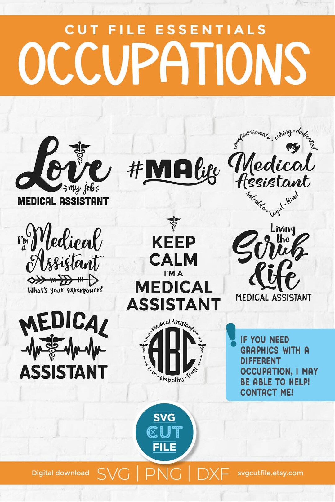 Medical Assistant Svg Bundle, MA Svg, Heart Svg, Subway Art Svg, MA ...