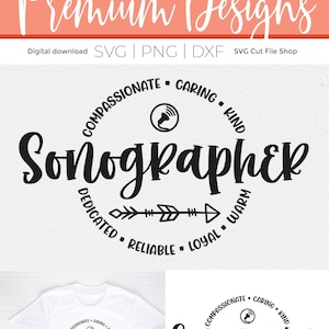Sonographer Svg, Sonography Svg, Ultrasound Tech Svg, Round Circle, Svg ...