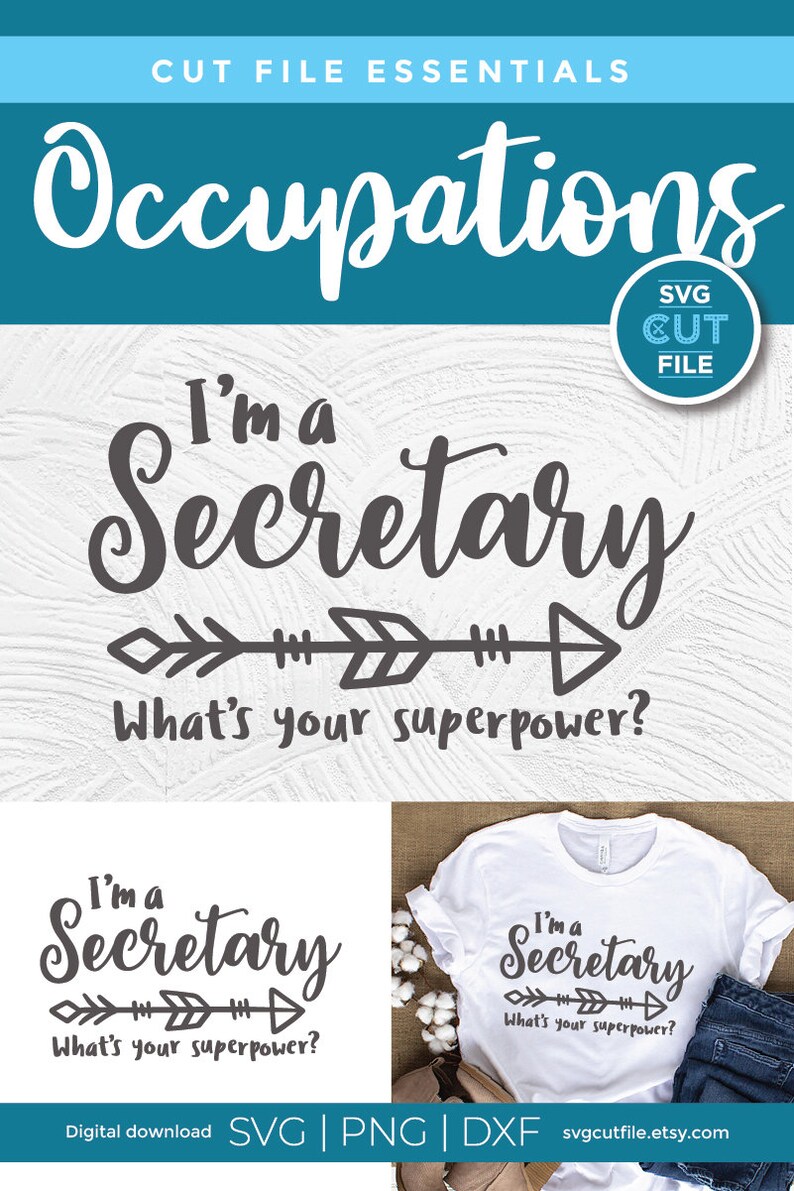 Secretary svg whats your super power superpower svg School | Etsy