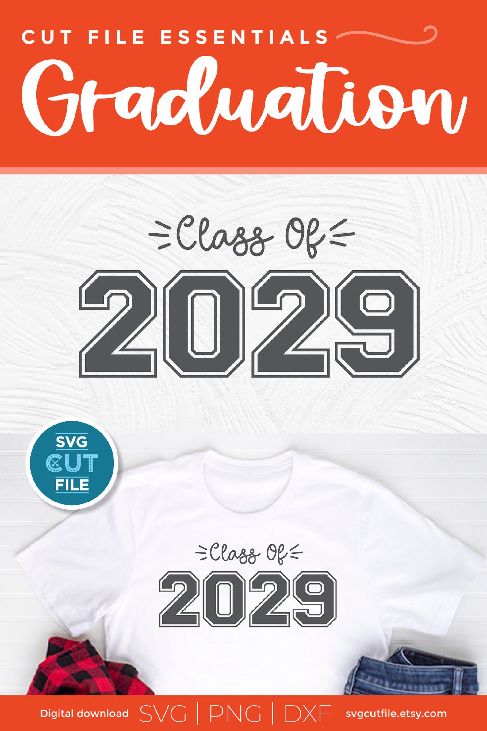 Class of 2029 Svg Cute 2029 Grad Svg 2029 Graduation Svg - Etsy