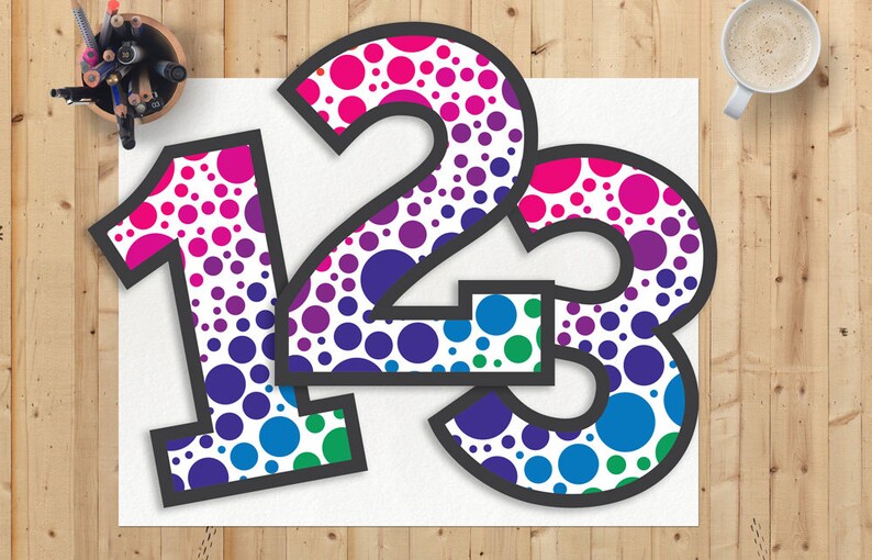 Polka Dot Numbers Svg Polka Dot Number Svg Number Svg Polka - Etsy