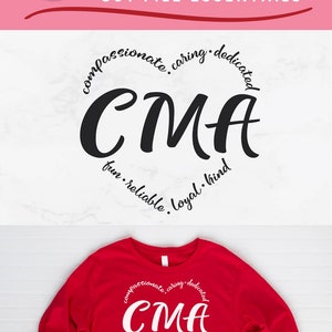 Certified Medical Assistant Svg, CMA Svg, Heart Svg, CMA Life, CMA Gift ...