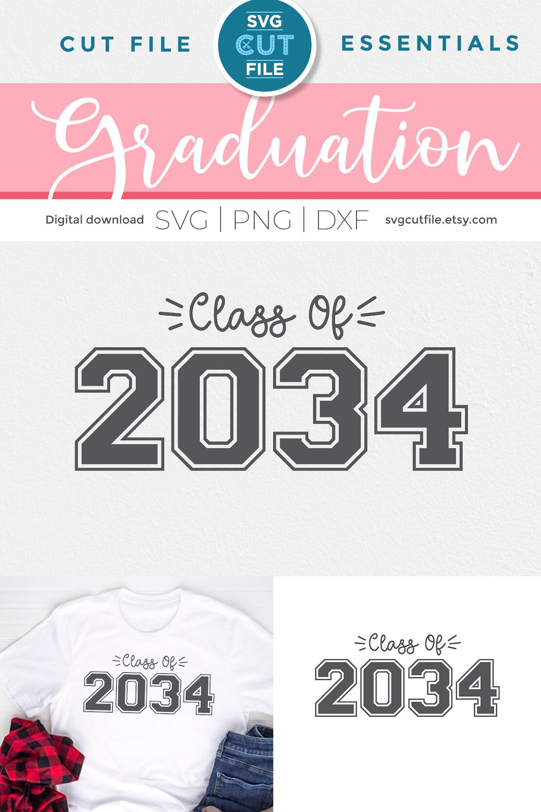 Class of 2034 Svg Senior 2034 Svg Graduating Class Prek - Etsy