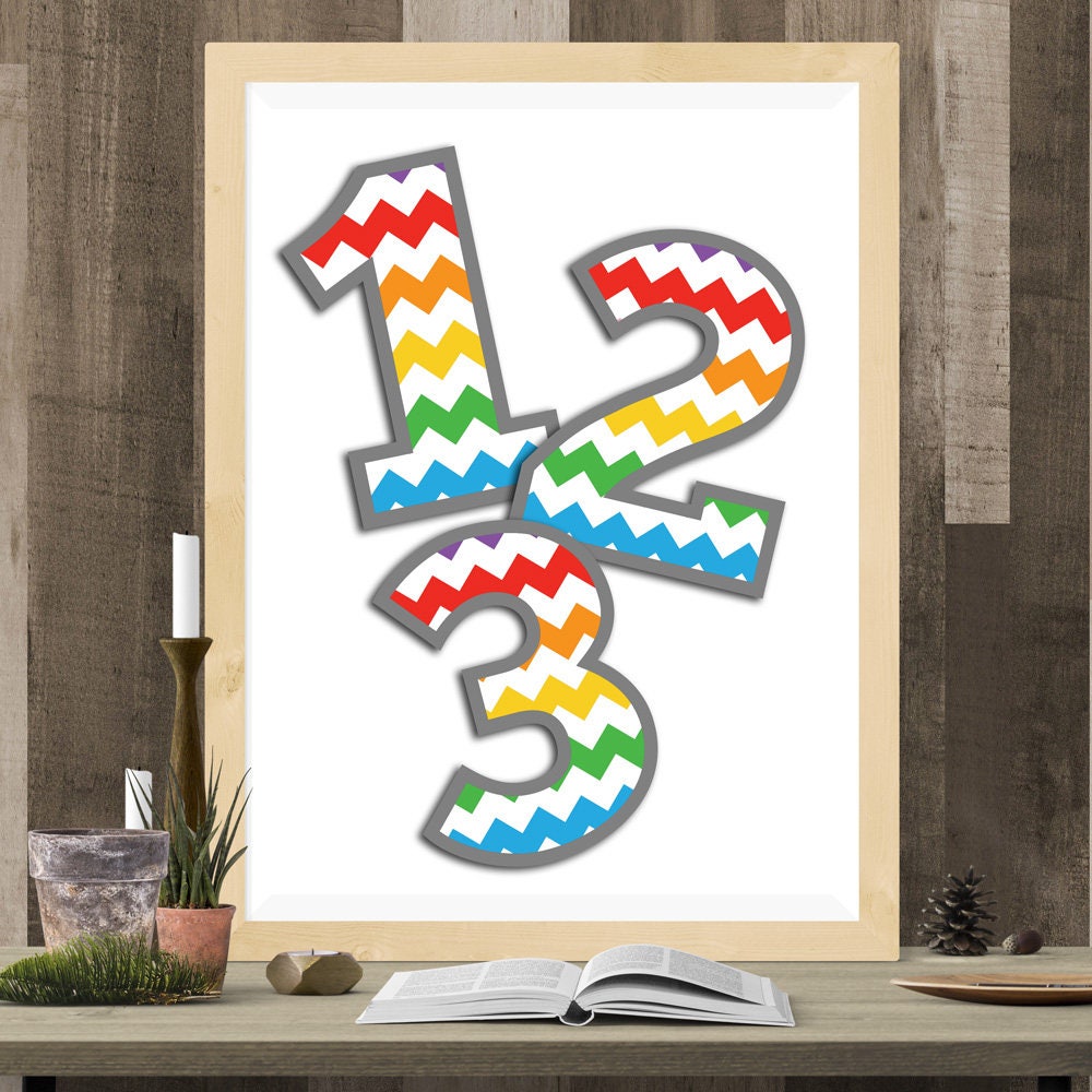 Chevron numbers SVG for Cricut Cameo cheveron zigzag pattern | Etsy