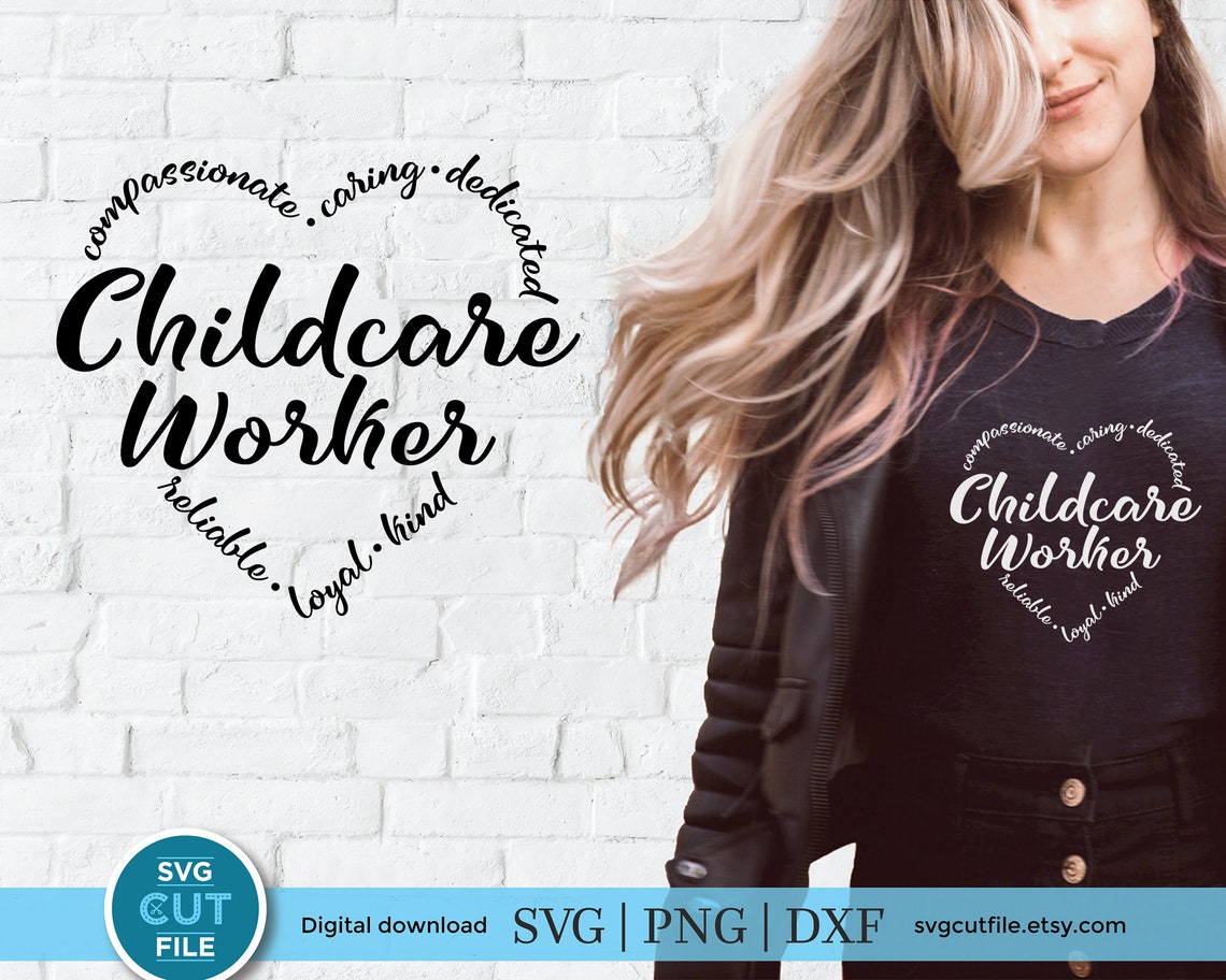 Childcare Worker Svg Child Care Worker Svg Daycare Worker - Etsy