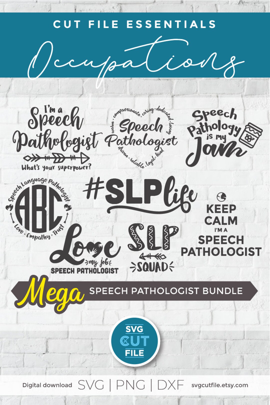 Speech Language Pathologist Svg, SLP Svg, Speech Therapist Bundle Svg ...