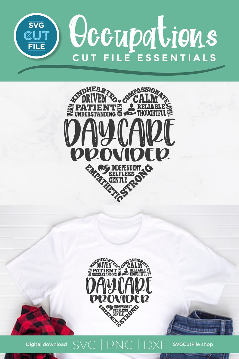 Daycare Provider Svg, Daycare Worker Svg, Subway Art Heart Svg ...
