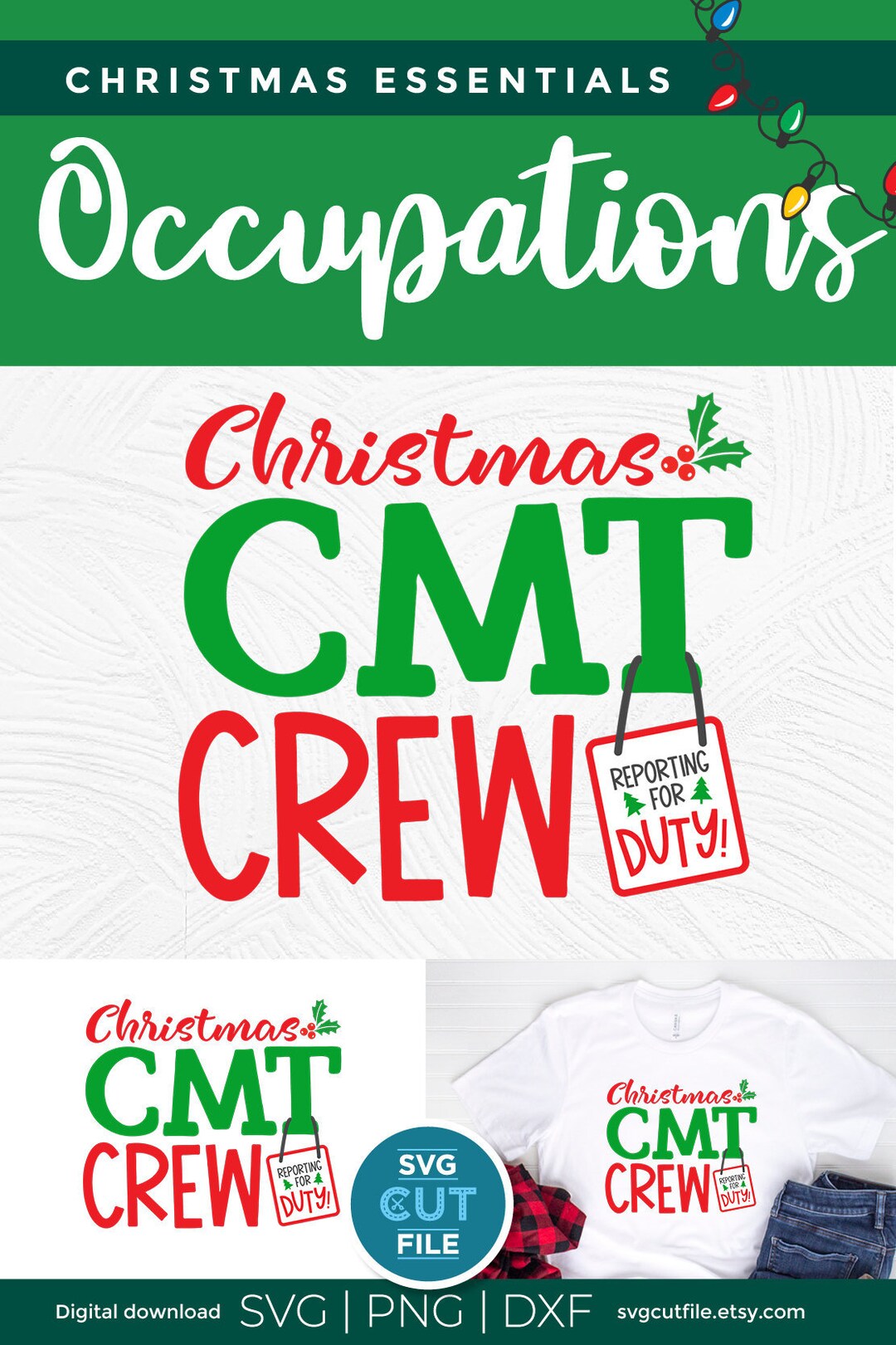 Christmas CMT Svg, CMT Christmas Crew Svg, Certified Medical Technician ...