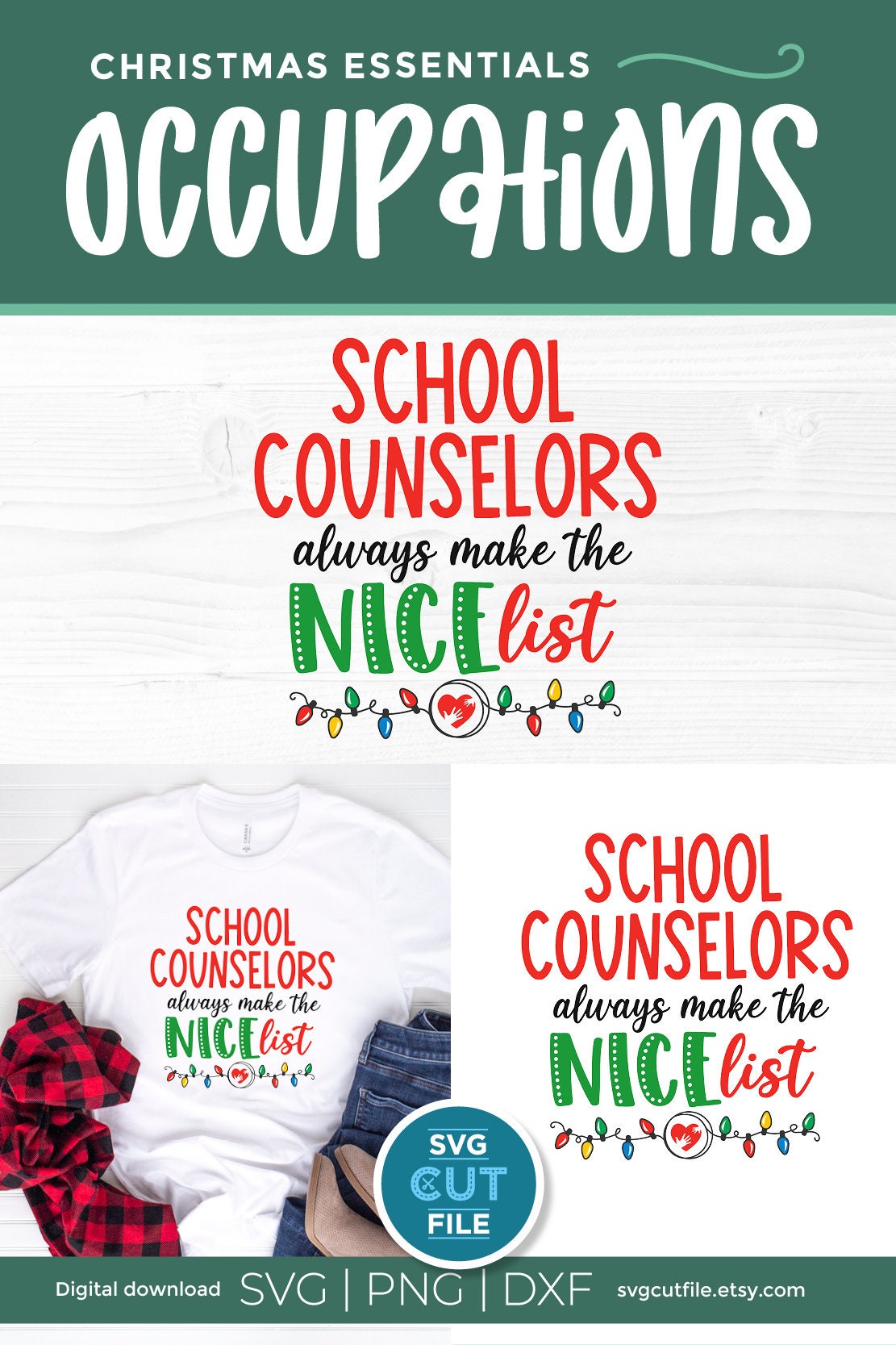 Christmas School Counselor Svg, School Counselor Svg, Holiday School ...