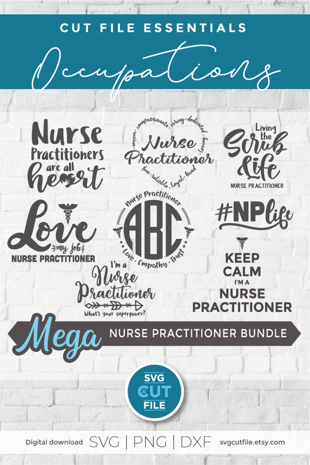 Nurse Practitioner Svg Bundle, Nursing Svg, Nurse Appreciation Svg, NP ...