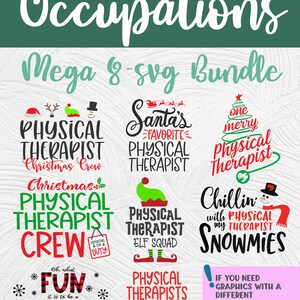 Christmas Physical Therapist Svg Bundle, Physical Therapy, Physical ...