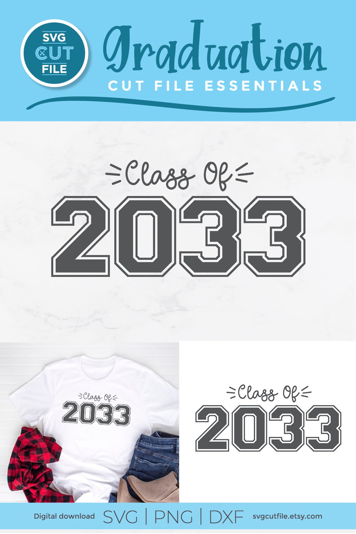 Class of 2033 Svg Senior 2033 Svg Graduating Class Prek - Etsy
