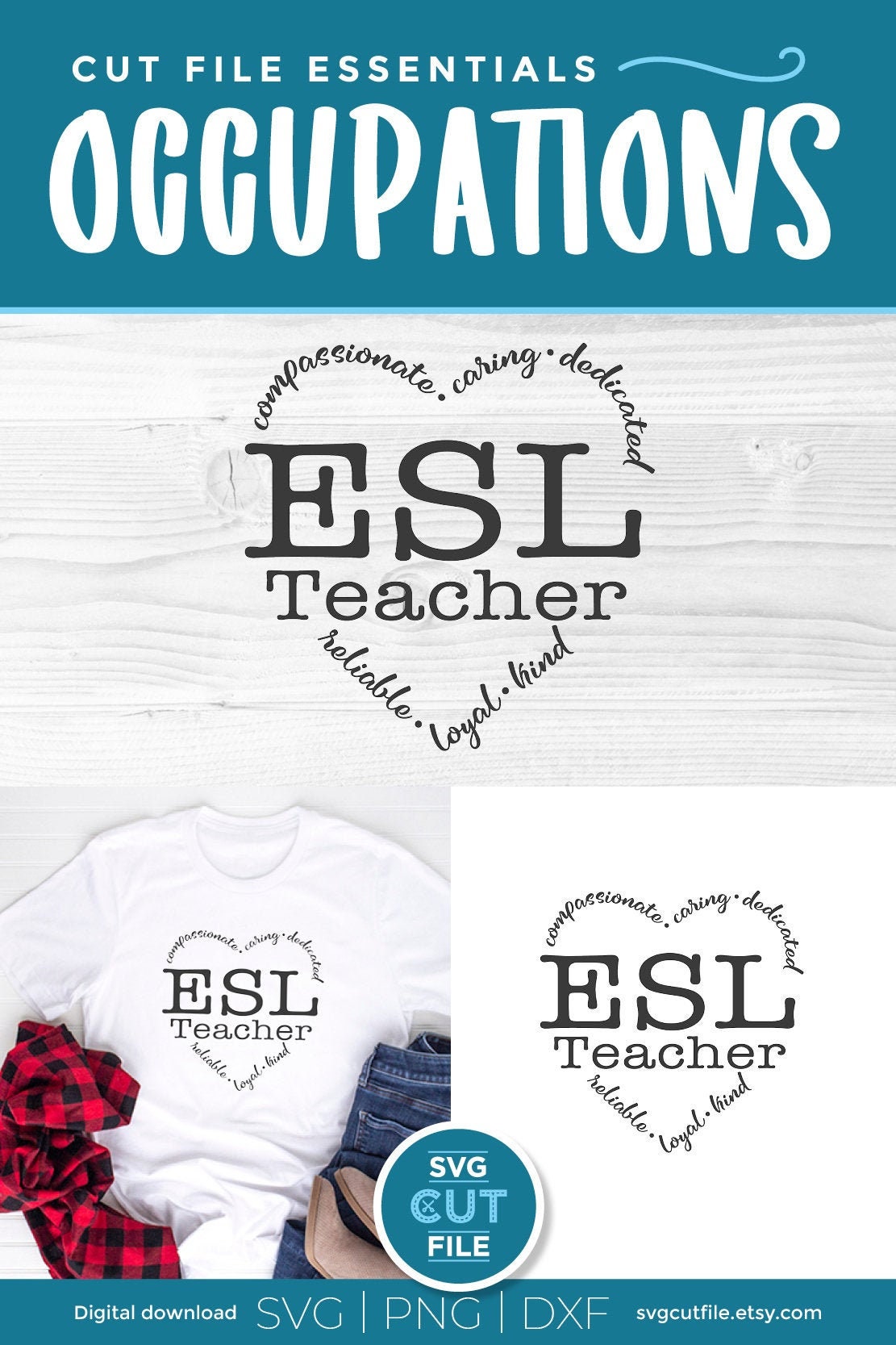 ESL Teacher Svg, English as a Second Language Teacher Svg, School Svg ...