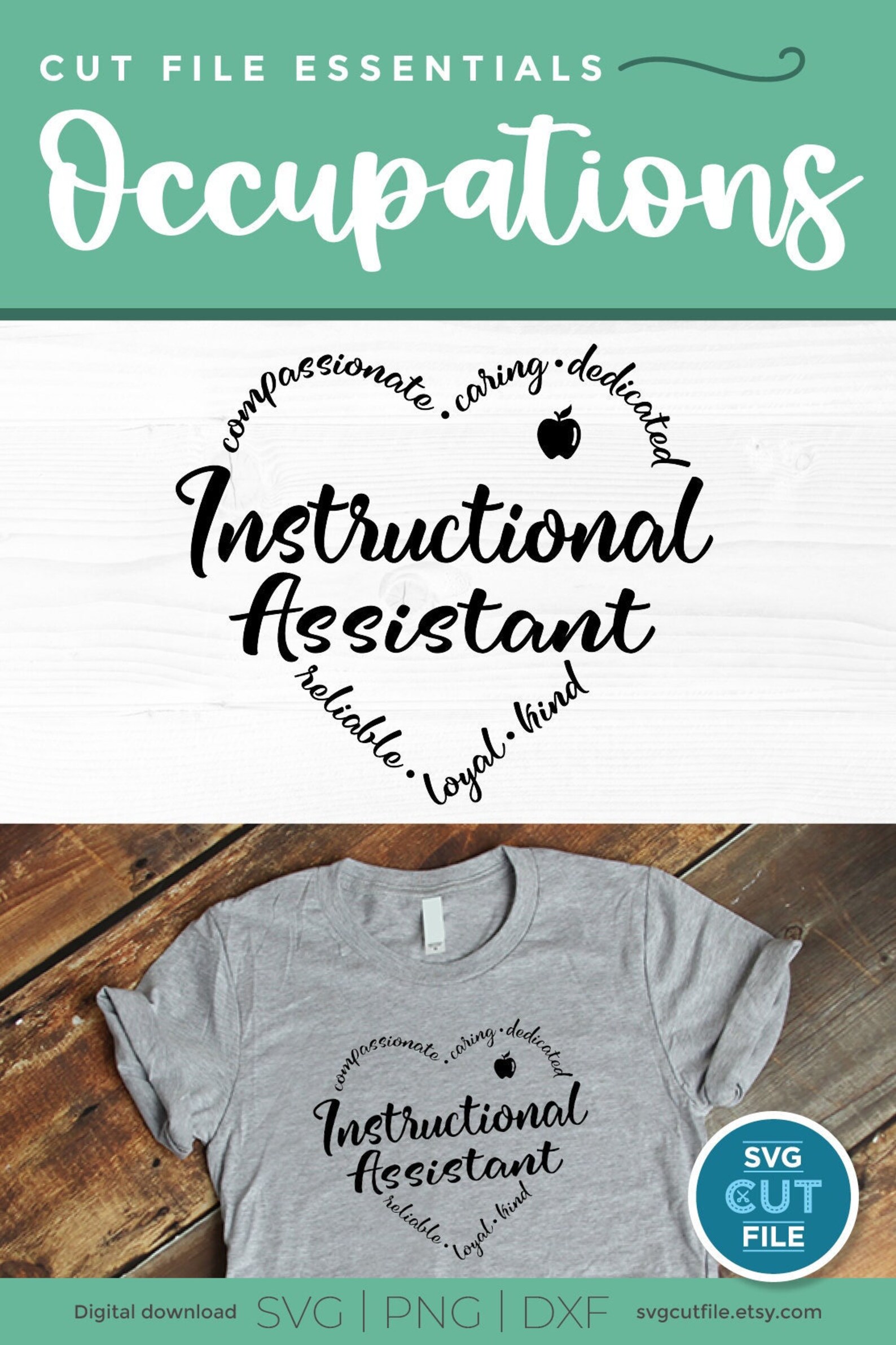 Instructional Assistant Svg Ic Svg Appreciation - Etsy