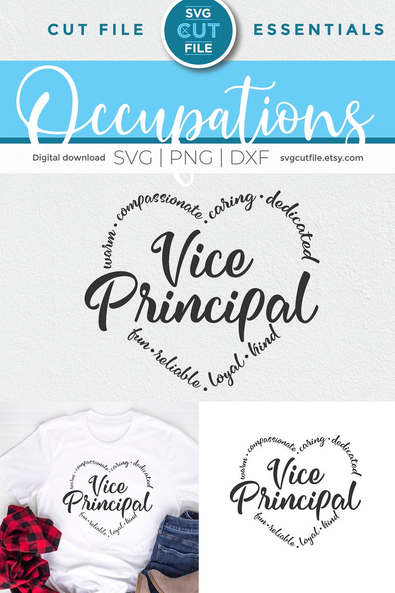 Vice Principal Svg Assistant Principal Svg Heart Svg Middle | Etsy
